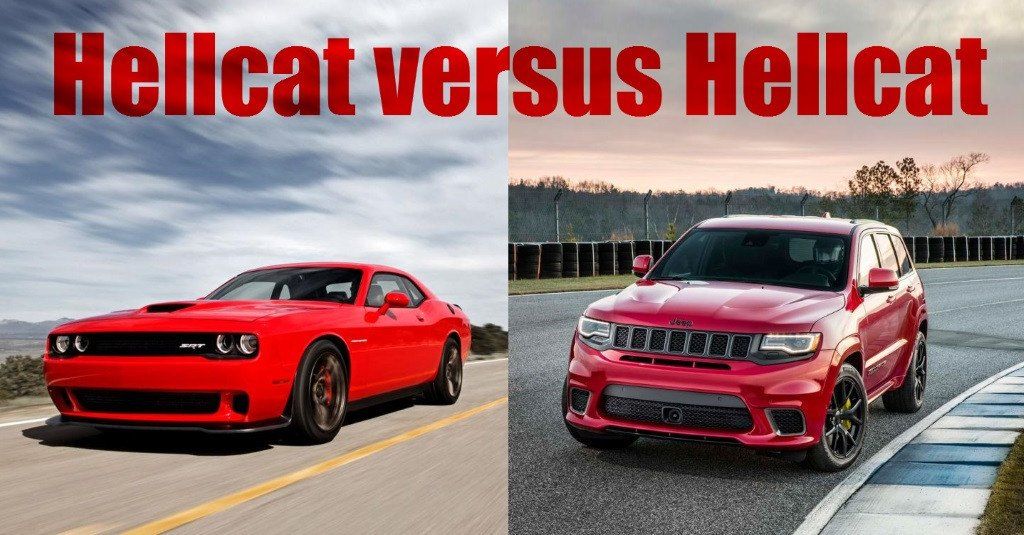 Duelo Hellcat: Dodge Challenger Hellcat contra Jeep Grand Cherokee ...