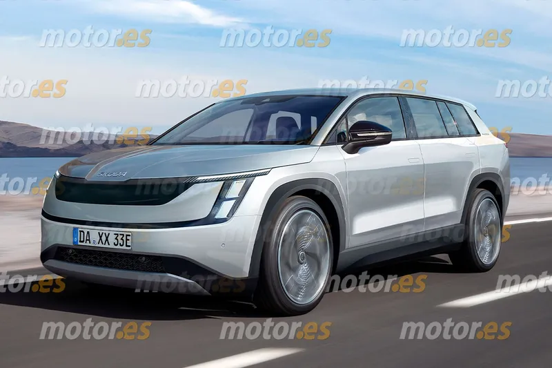 Adelanto del futuro SUV eléctrico de Skoda, un buque insignia a la ...